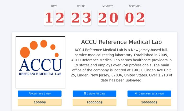 Qilin claims attack on Accu Reference Medical Laboratory. It wasn’t the ...